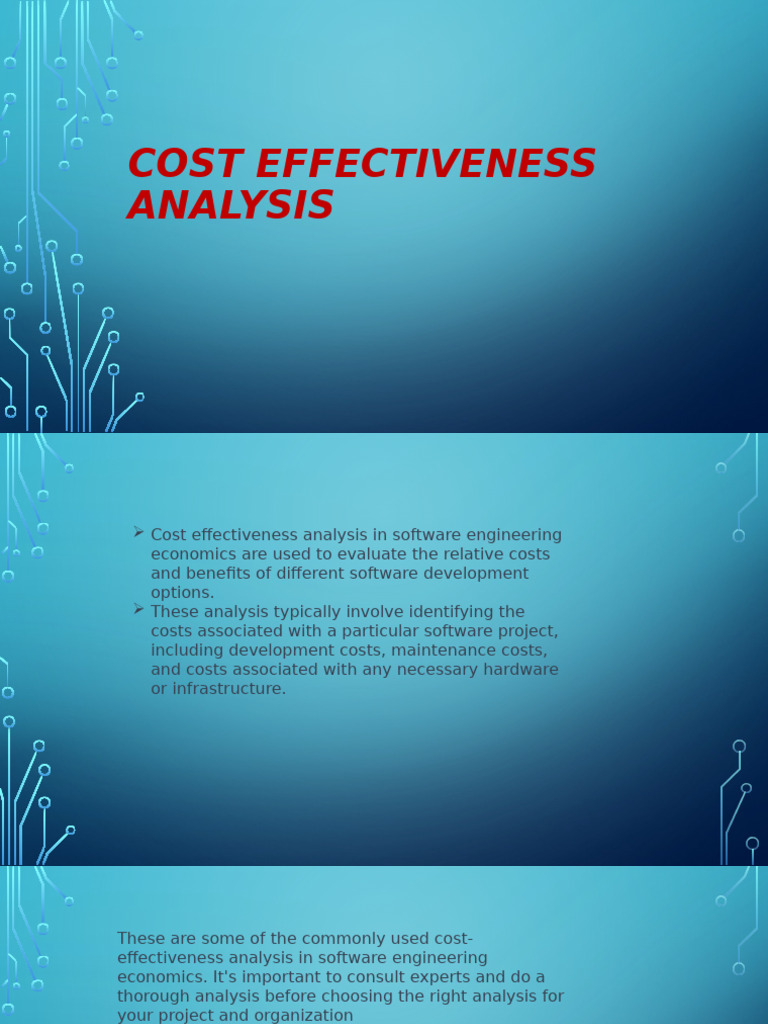 Cost Effectiveness in Software Engineering | PDF | Net Present Value ...