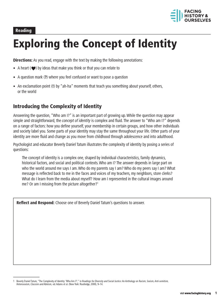 Understanding Identity: Key Concepts | PDF | Identity (Social Science ...