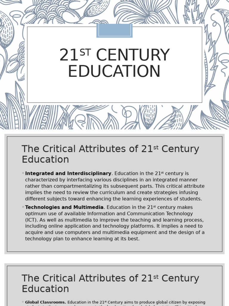 21st Century Education | PDF | Learning | Teachers