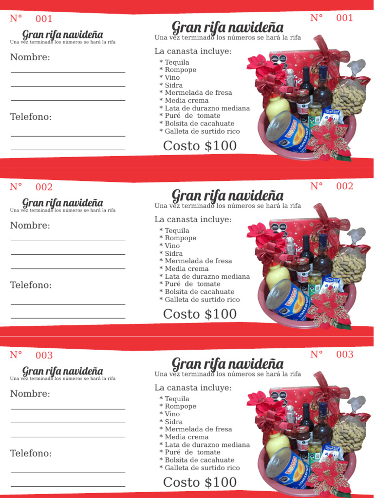 Rifa de Canasta Navideña 2023 | PDF | Frutas comestibles | Fruta