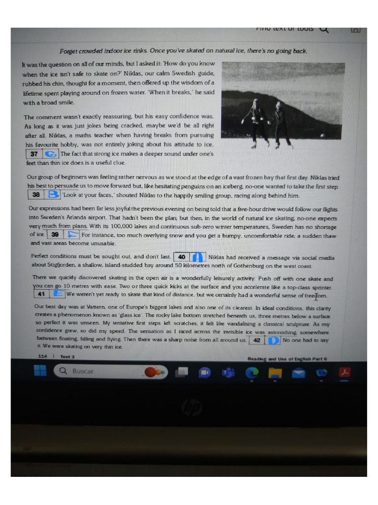 Part6 Reading Ice Skating | PDF