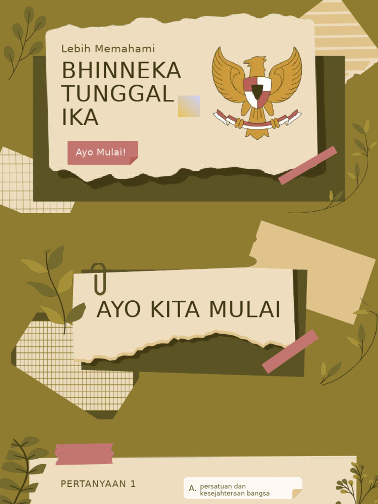 Kuis Bhinneka Tunggal Ika | PDF