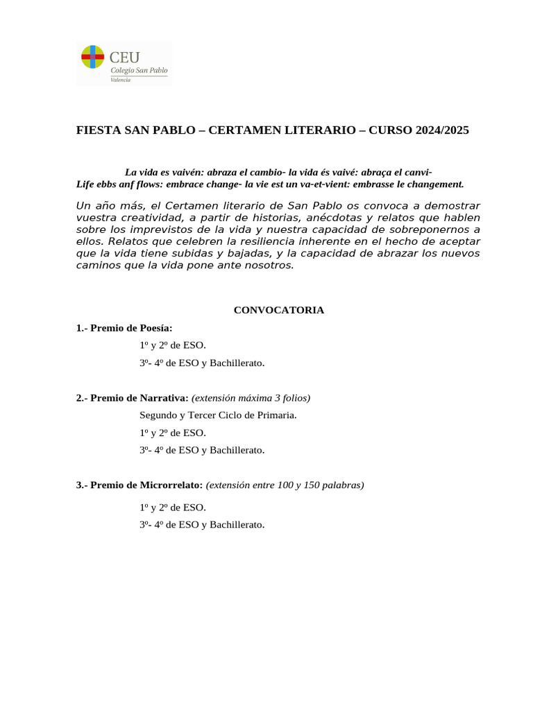 Bases Certamen 24-25 | PDF