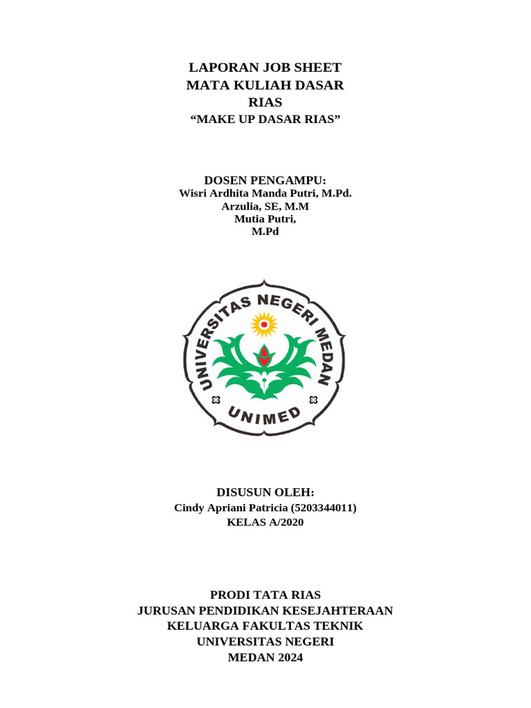 LAPORAN JOB SHEET MATA KULIAH DASAR RIAS | PDF