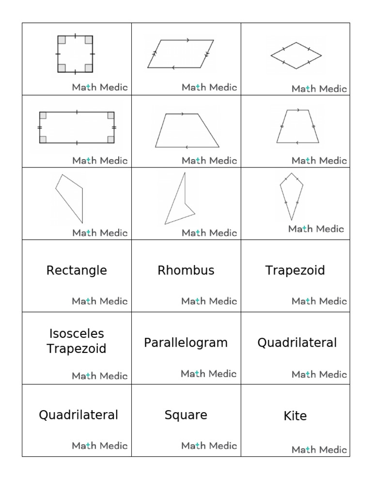 Lesson 5 1 Cards Geometry Math Medic 8707350c68 | PDF