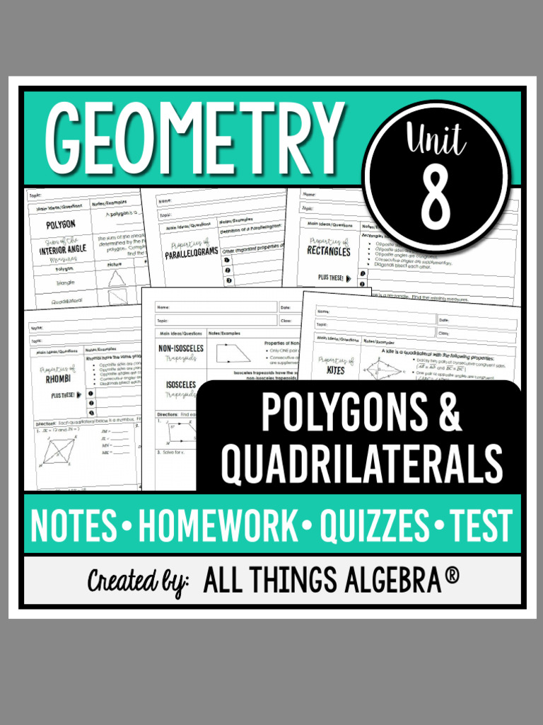 Unit 8 - Polygons Quadrilaterals (Updated February 2019) | PDF | Euclid | Classical Geometry