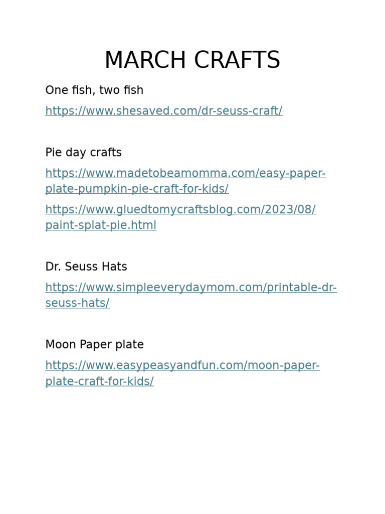 March Crafts for Kids and STEM Activities | PDF