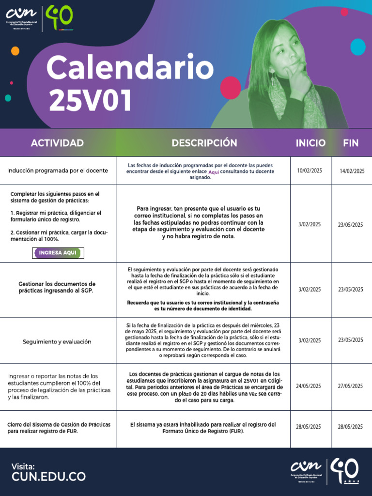 Cronogramas 25V01 | PDF