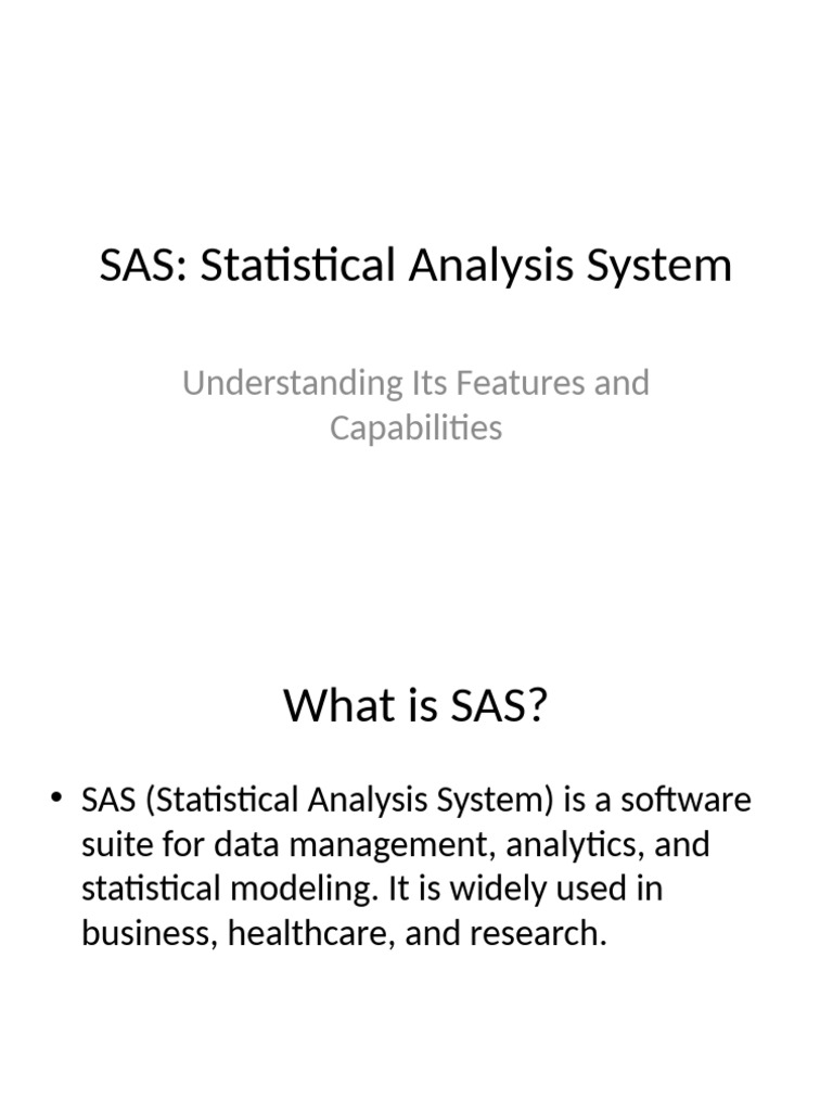 SAS Presentation | PDF