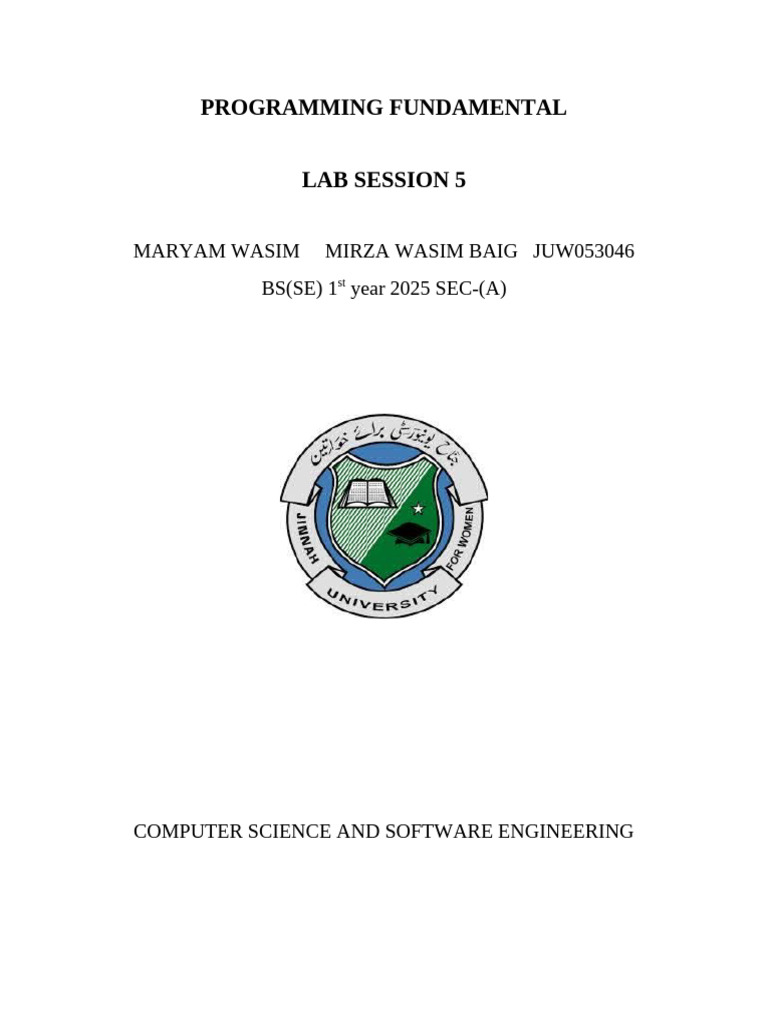 lab session 7 | PDF