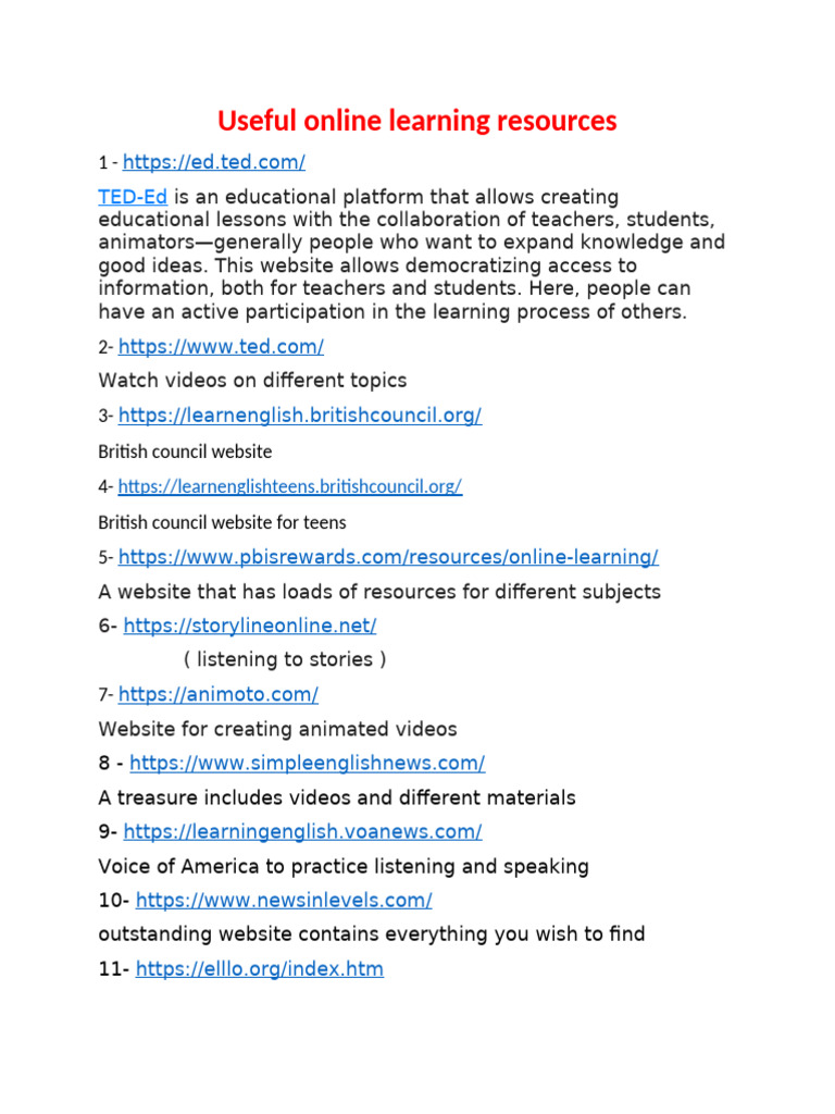 Online Resources | PDF