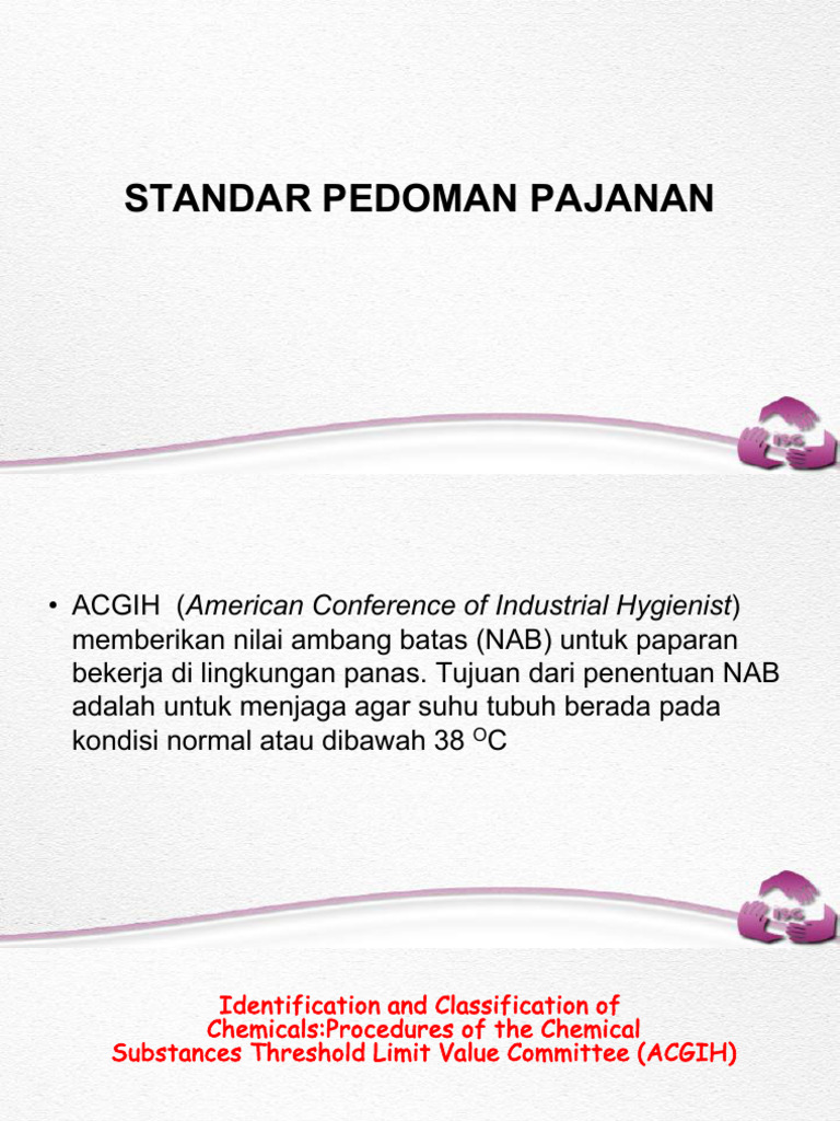 TM-5 Standar Pedoman Pajanan | PDF | Occupational Safety And Health ...