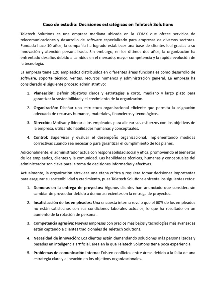 Estrategias para el crecimiento de Teletech | PDF | Gestión de recursos ...