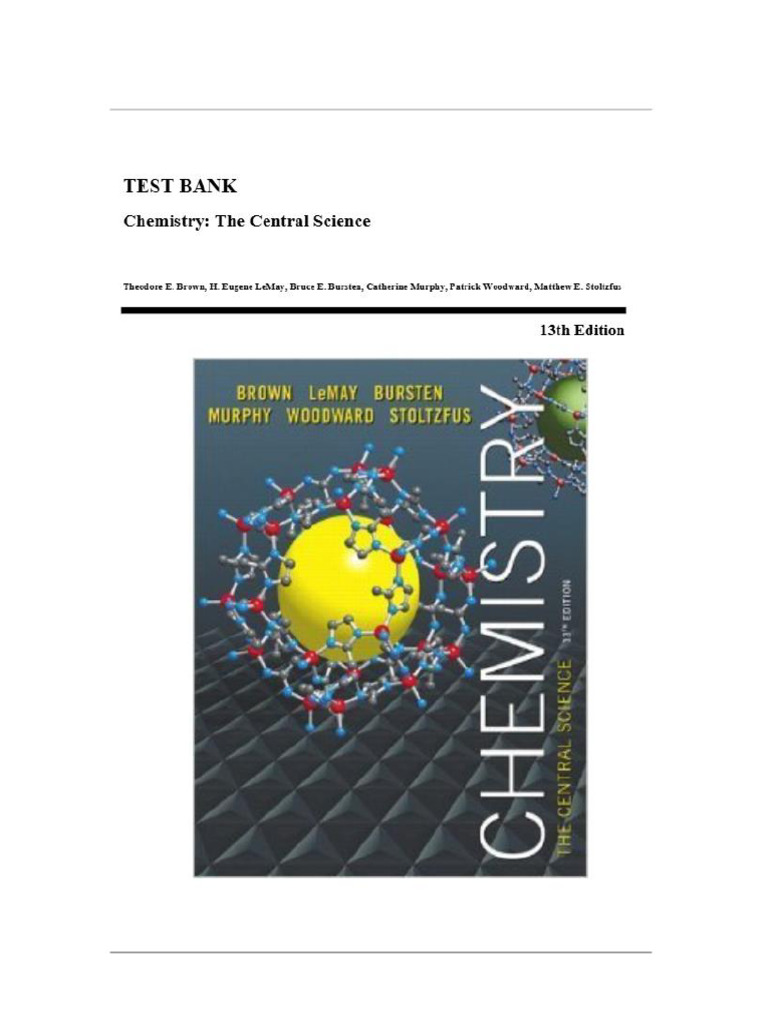 Stuvia 6838370 Full Test Bank Chemistry The Central Science 13th ...