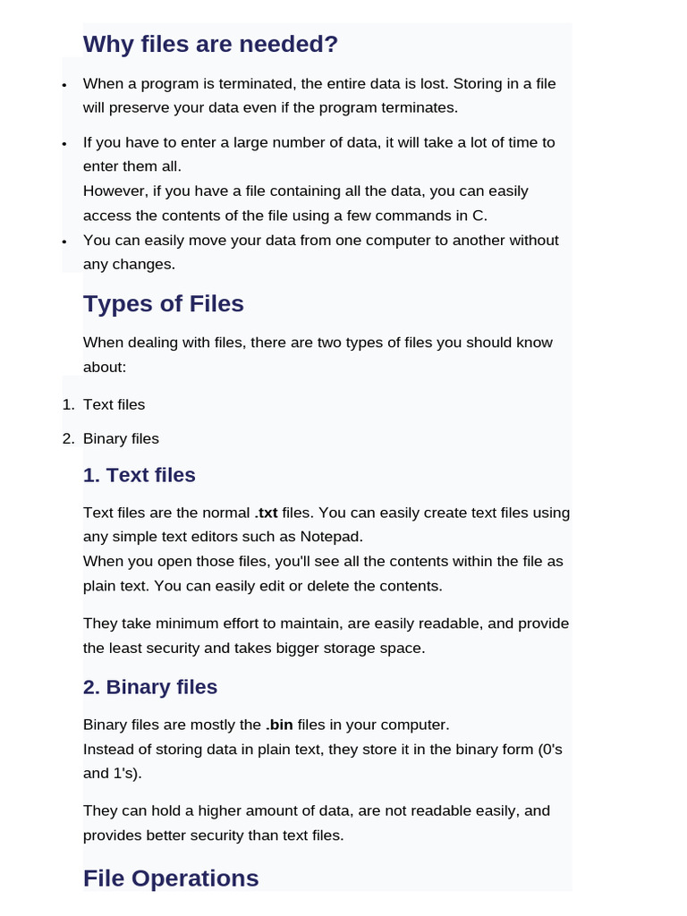 Introduction to Files in C | PDF | Computer File | Pointer (Computer Programming)