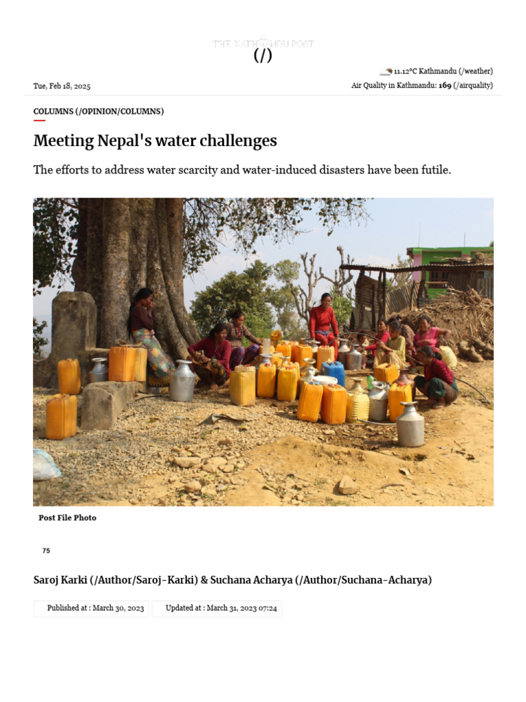 Nepal's Water Resource Challenges | PDF | Water Resources | Sustainability