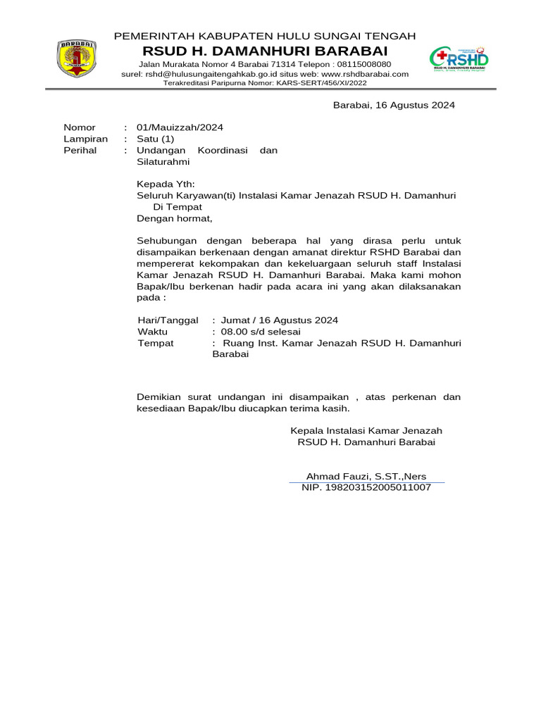 Permohonan Visitasi Komperdan Picu | PDF