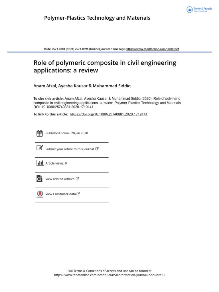 Role of Polymeric Composite in Civil Engineering | PDF | Concrete ...