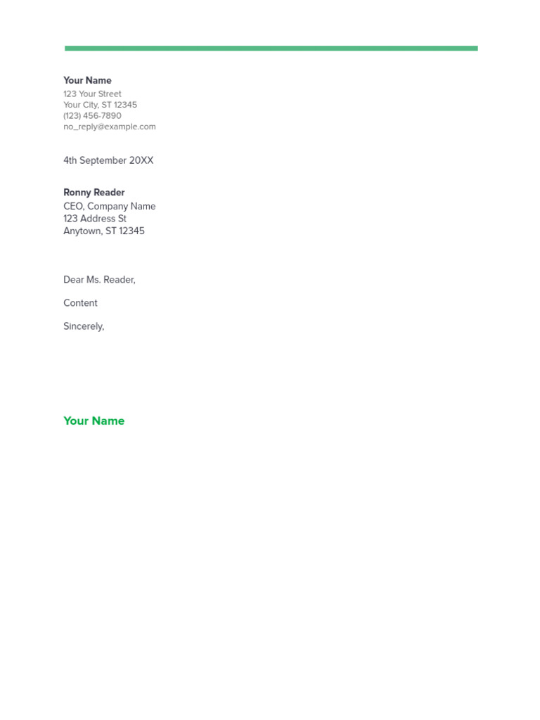 Professional Letter Template | PDF