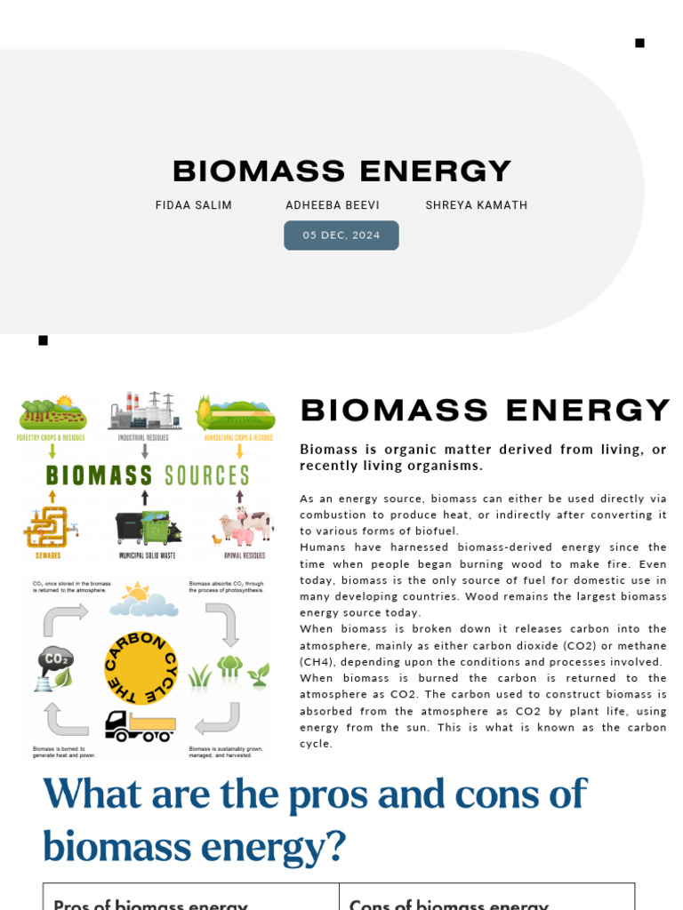 Biomass Energy: Harnessing Sustainable Power | PDF | Fuels | Biofuel