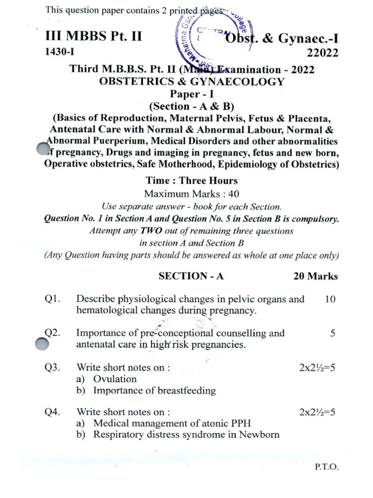 PDF - Obg Main 1 | PDF