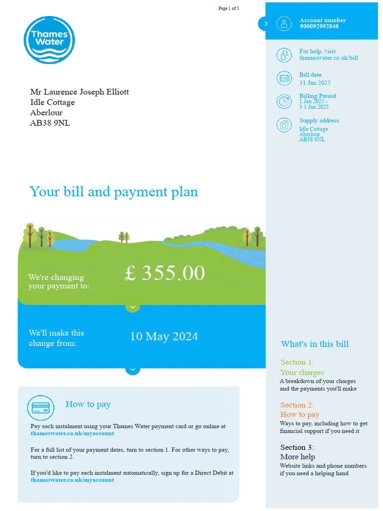 Thames Water Payment Options Guide | PDF | Payments | Personal Finance