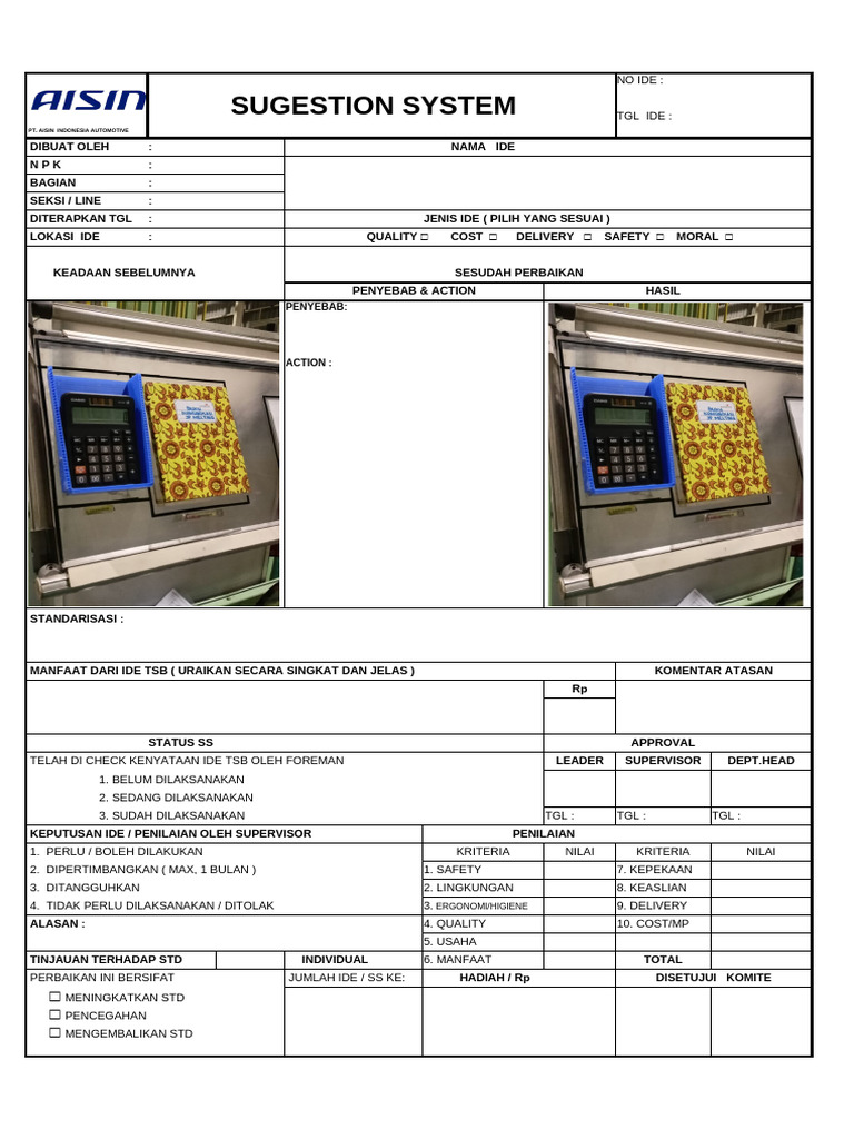 Form Ss Kosong | PDF
