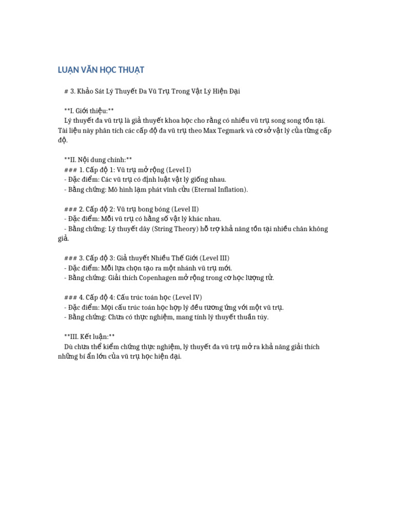 Khao_Sat_Ly_Thuyet_Da_Vu_Tru | PDF