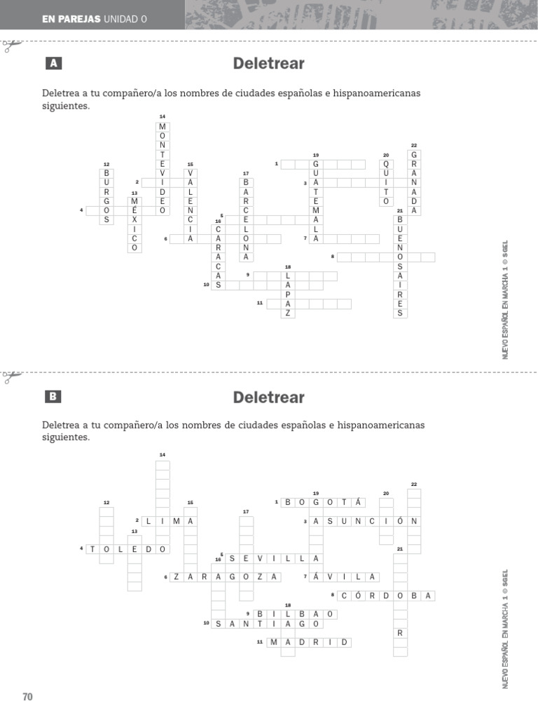 Deletreo de ciudades hispanas | PDF