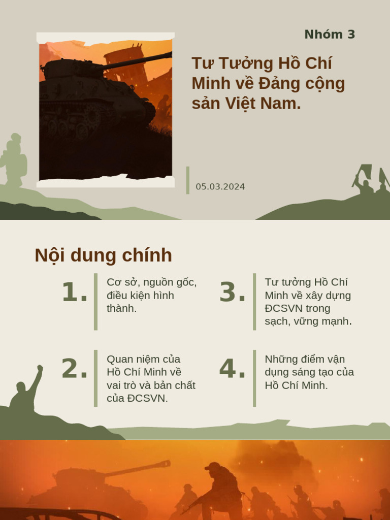 Vietnam War and Anti-War Movements - History - 12th Grade by Slidesgo | PDF