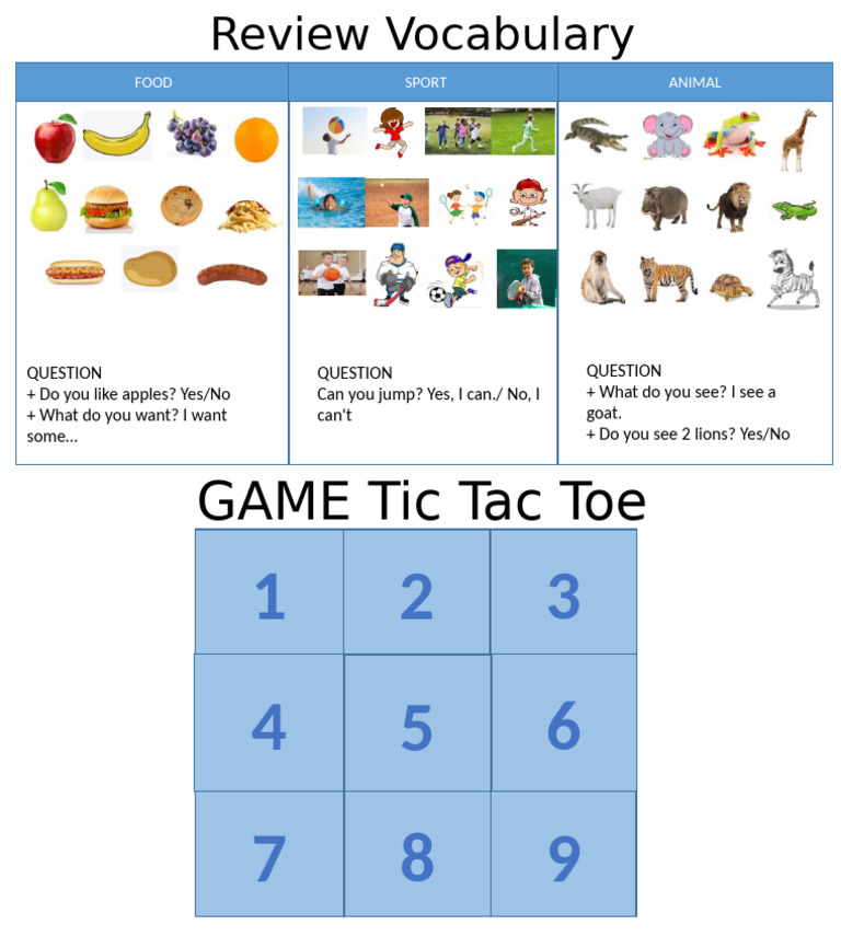 Vocabulary Review Questions and Games | PDF