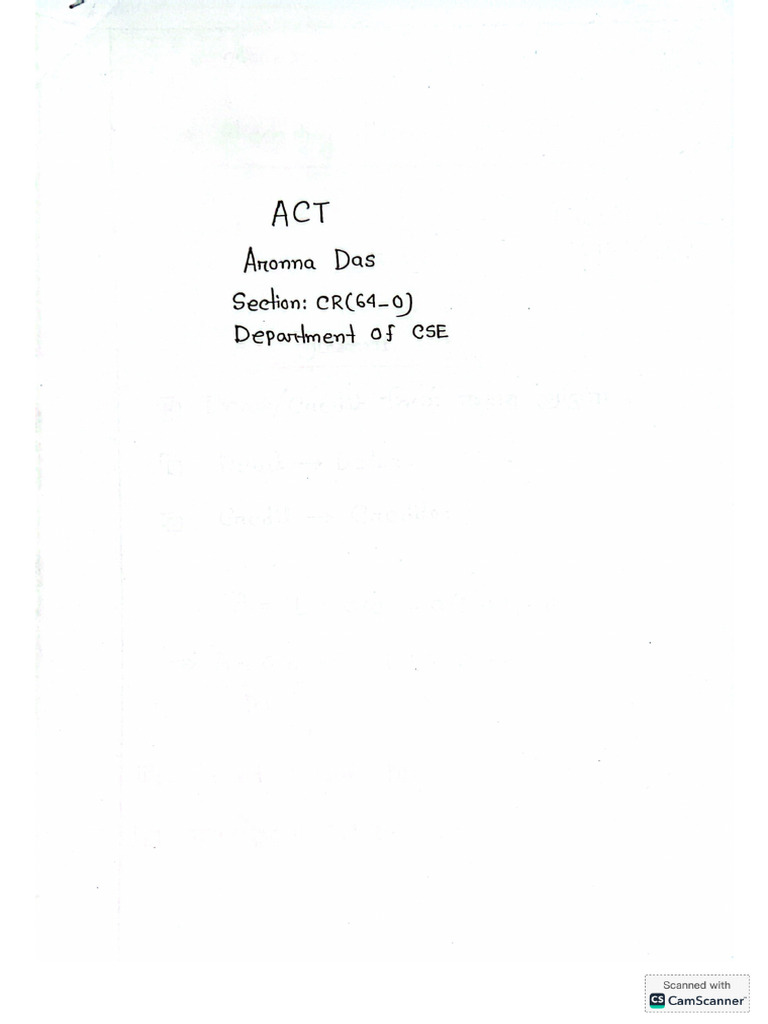 ACT Note | PDF