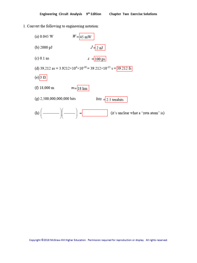 Sample For Solution Manual Engineering Circuit Analysis 9th Edition by ...