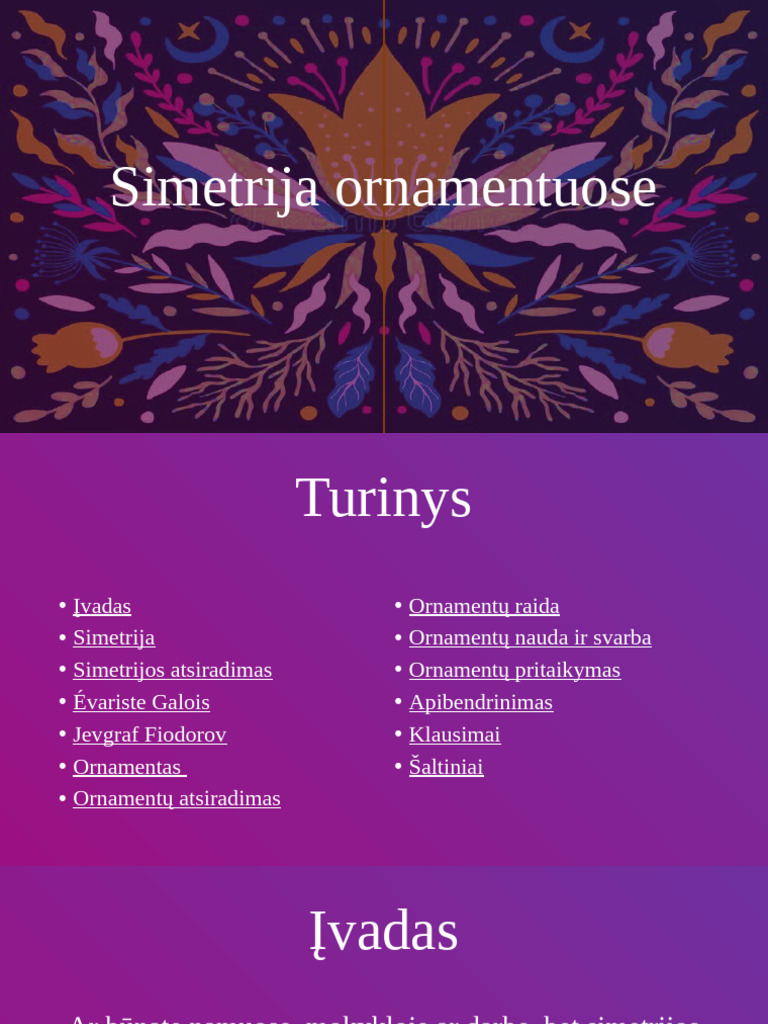Simetrija Ornamentuose | PDF