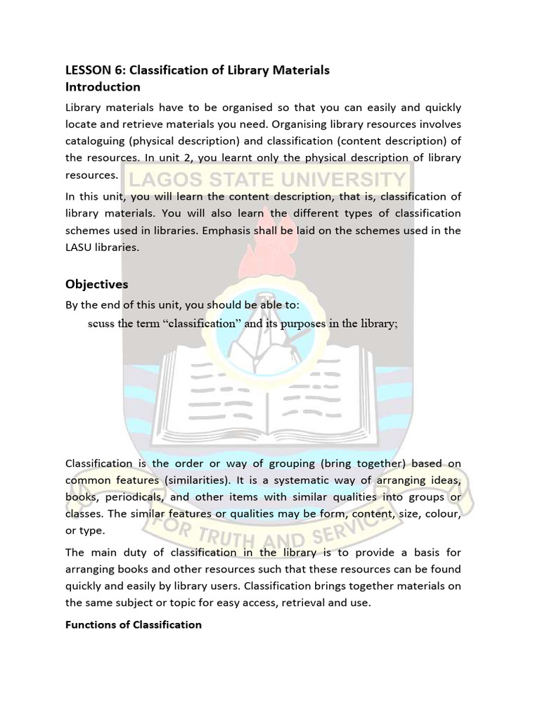 GNS 101 Week 6 | PDF | Libraries | Information Science
