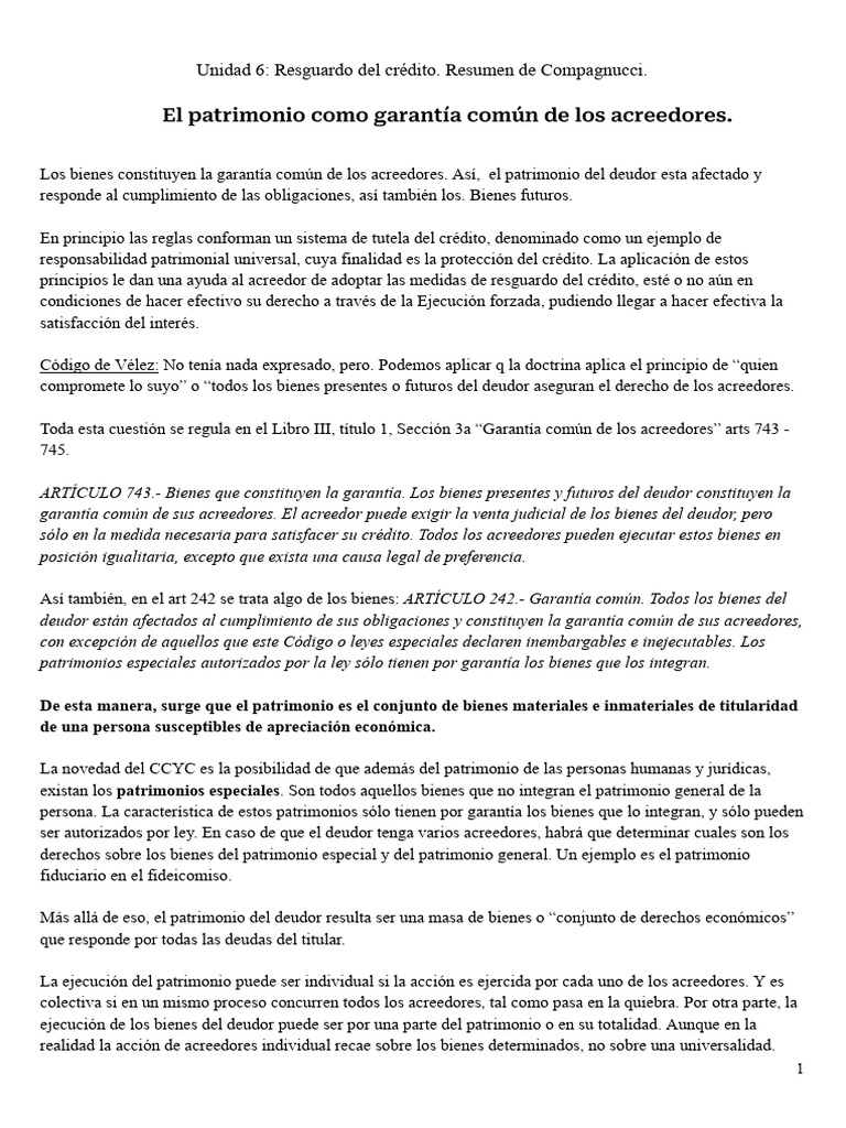 U6 - Oblig | PDF | Bienes (Ley) | Bienes