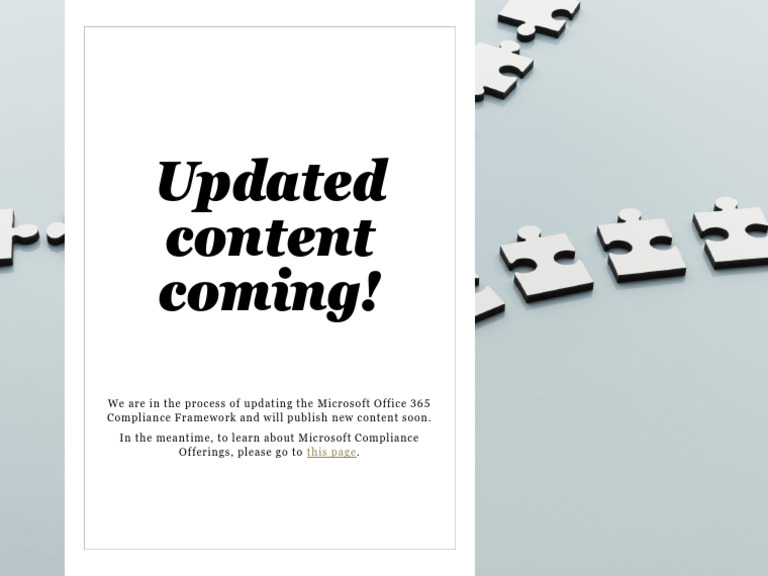 O365 Compliance Framework Placeholder | PDF