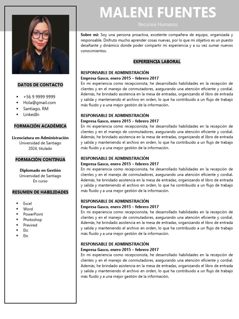 prueba cv 6 | PDF | Business