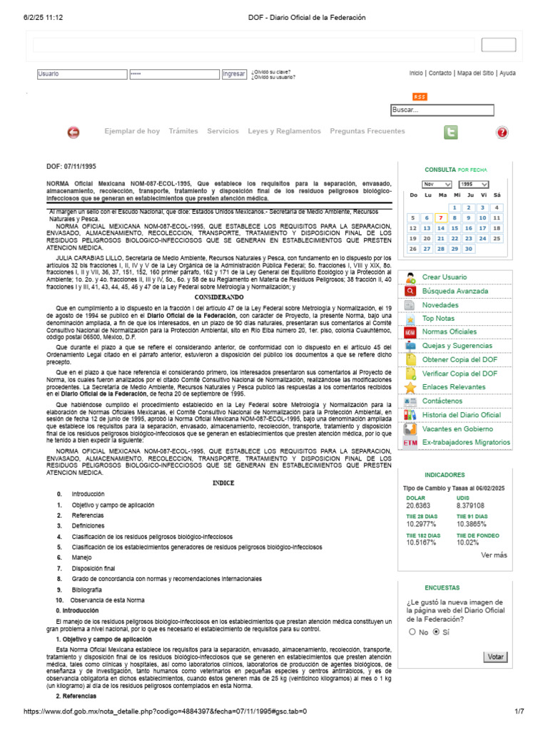 Nom 087 | PDF | Residuos | Laboratorios