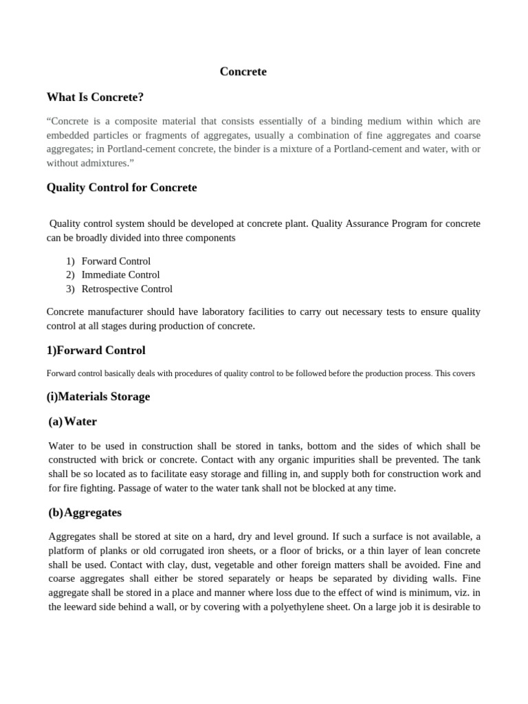 Poc Assignment Quality Assurance | PDF | Concrete | Construction Aggregate