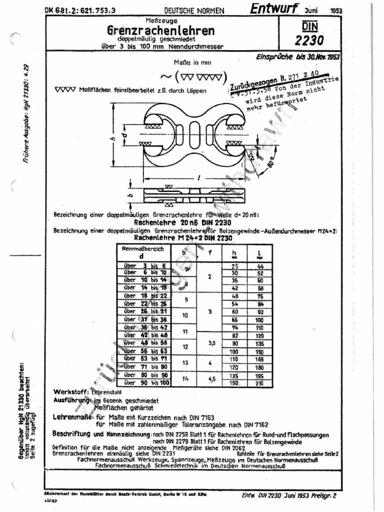 Din 2230 - 1953 | PDF
