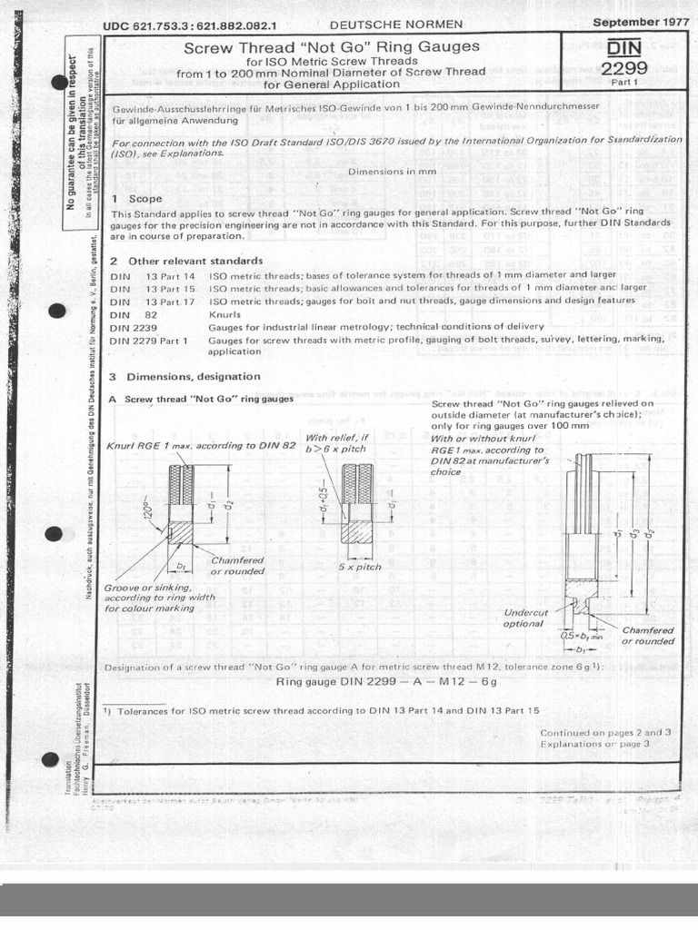 Din 2299 - 1977 | PDF