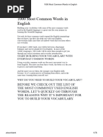 A1 English 1000 Words | PDF