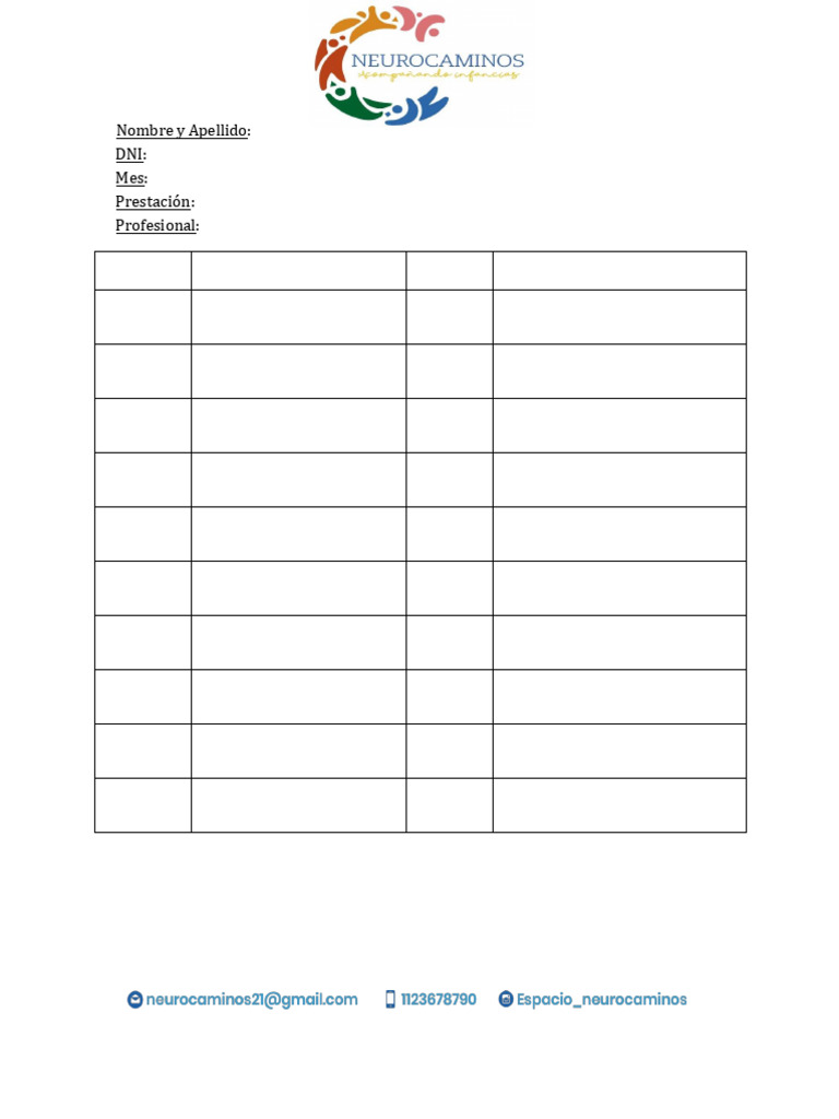 Planilla Asistencia Union Personal | PDF