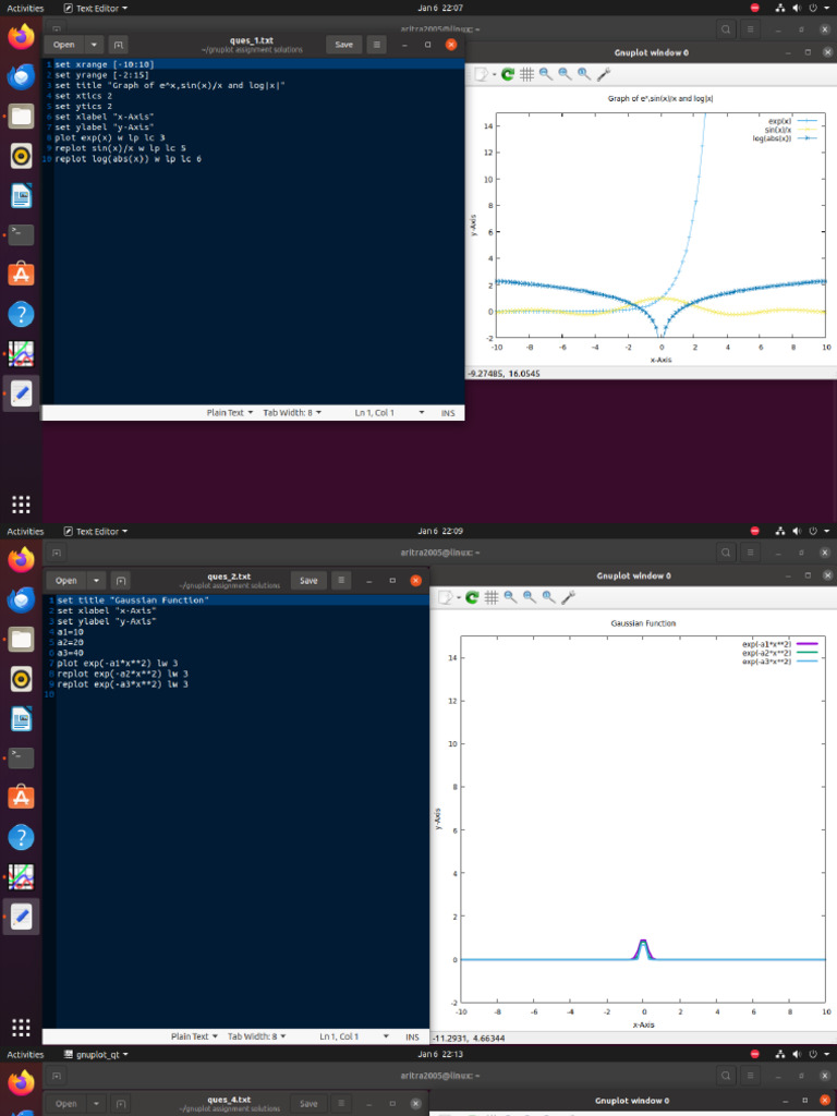 Gnuplot Assignment Solutions | PDF