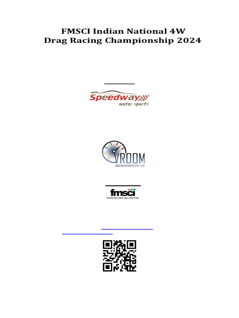 Fmsci Indrc 4w 2024 Draft SR | PDF | Motorsport