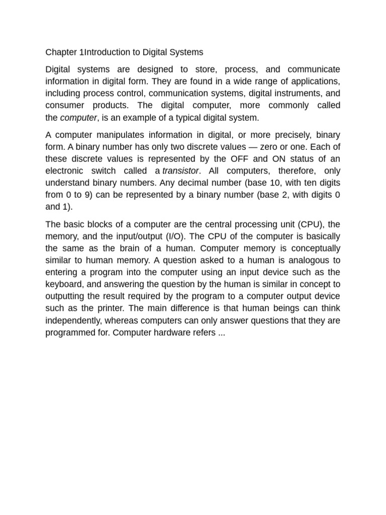 Digital Systems | PDF