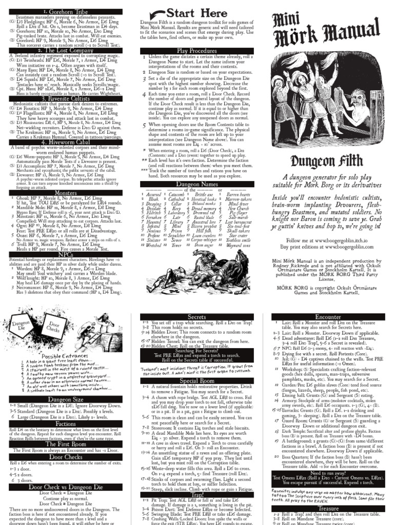 Mini Mork - Dungeon Filth | PDF