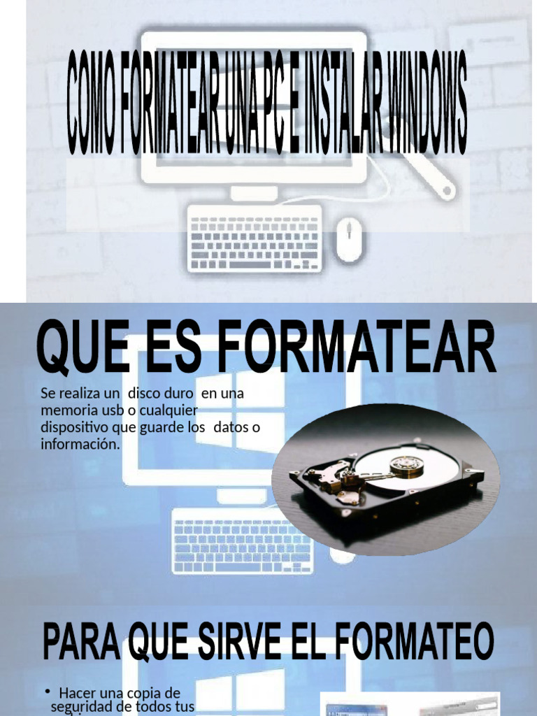 Formatear PC y USB en Windows 10 | PDF