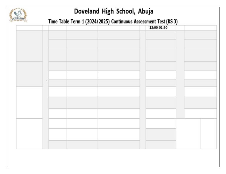 2024-2025 NEW Term 1 CAT TIMETABLE JUNIOR SCHOOL | PDF